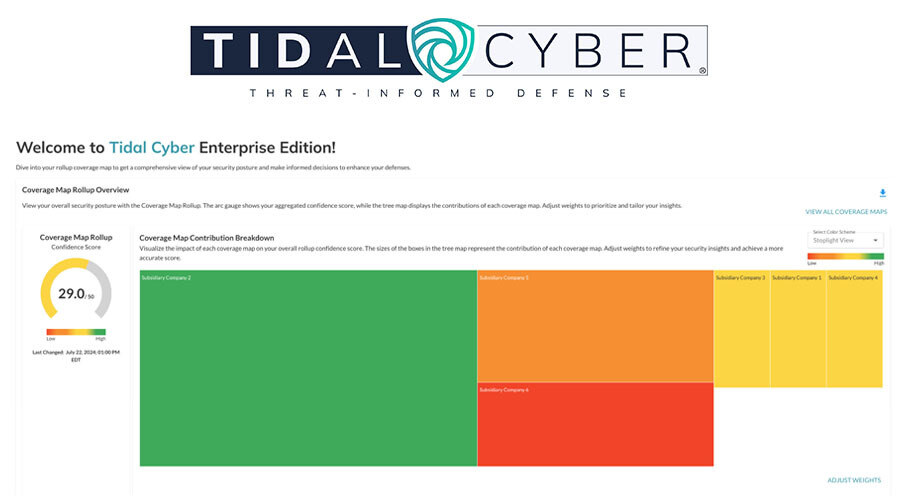New in Tidal Cyber Enterprise Edition – Coverage Map Rollup